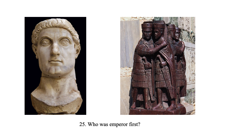 Solved 25. Who was emperor first? | Chegg.com