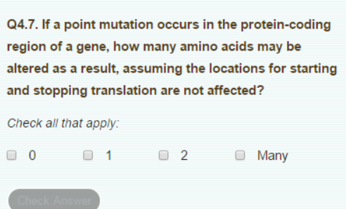 Solved Q4.7. ﻿If a point mutation occurs in the | Chegg.com