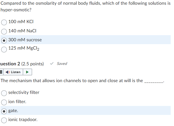 Solved Compared to the osmolarity of normal body fluids, | Chegg.com