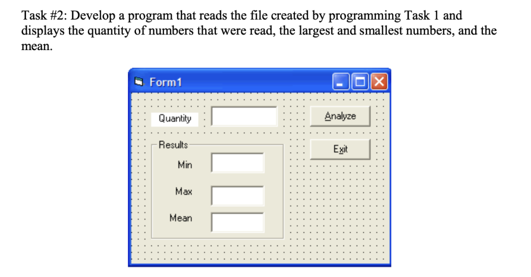 Solved Task \#2: Develop a program that reads the file | Chegg.com Solved Task \#2: Develop a program that reads the file | Chegg.com