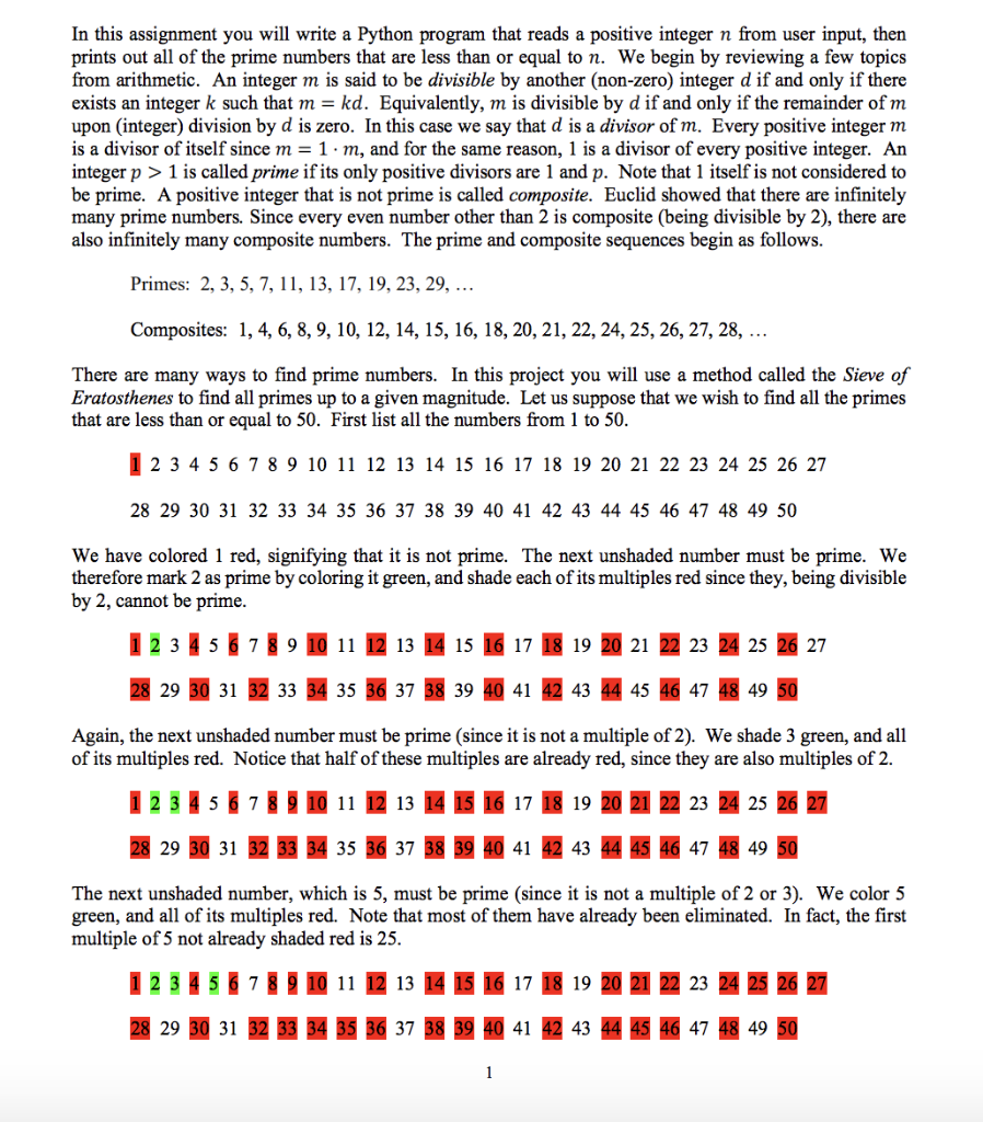 Solved In this assignment you will write a Python program | Chegg.com