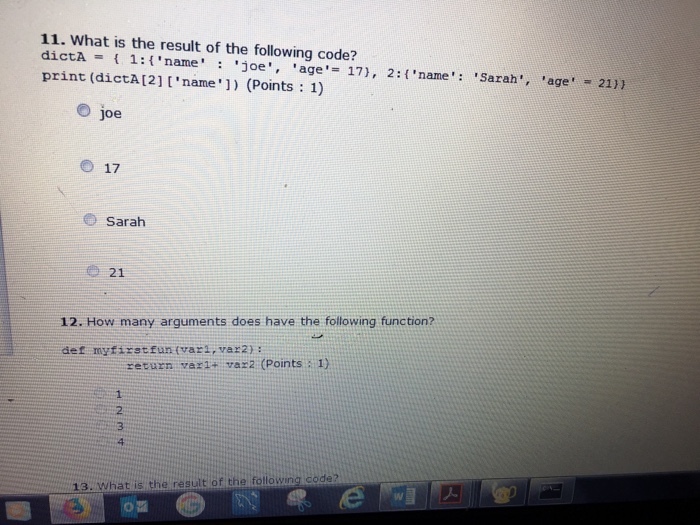 Solved 18. What is the output of the following code? def | Chegg.com