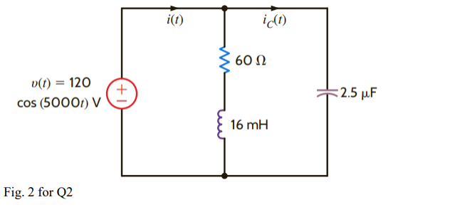 Solved A motor starter capacitor is used in parallel with | Chegg.com