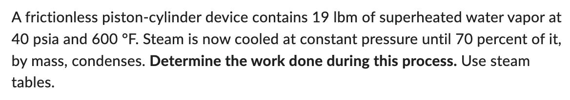 Solved A frictionless piston-cylinder device contains 19 | Chegg.com