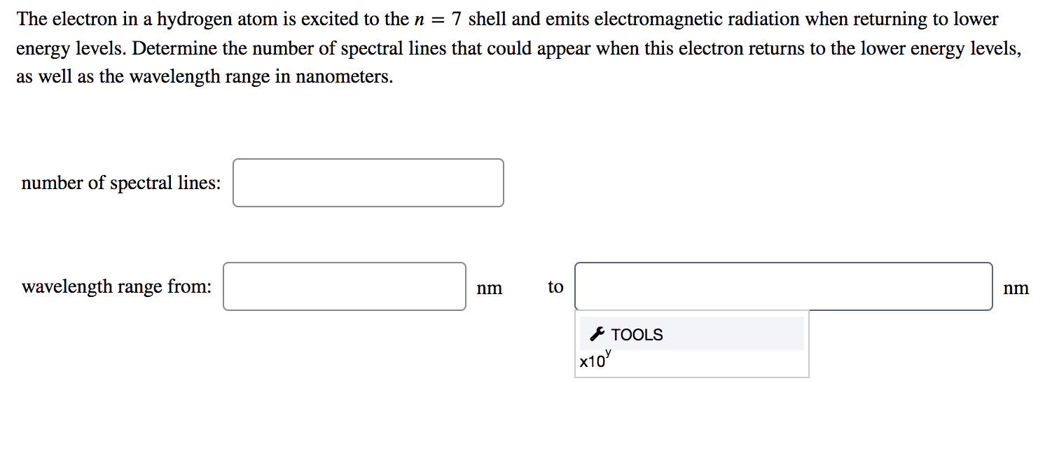 Solved The Electron In A Hydrogen Atom Is Excited To The N