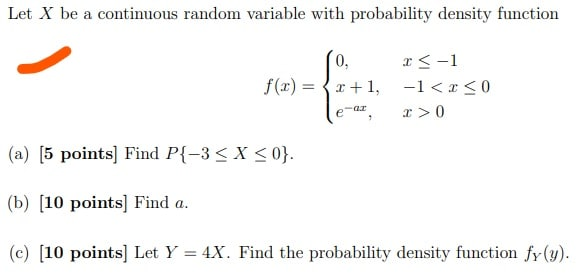 Solved Let X be a continuous random variable with | Chegg.com
