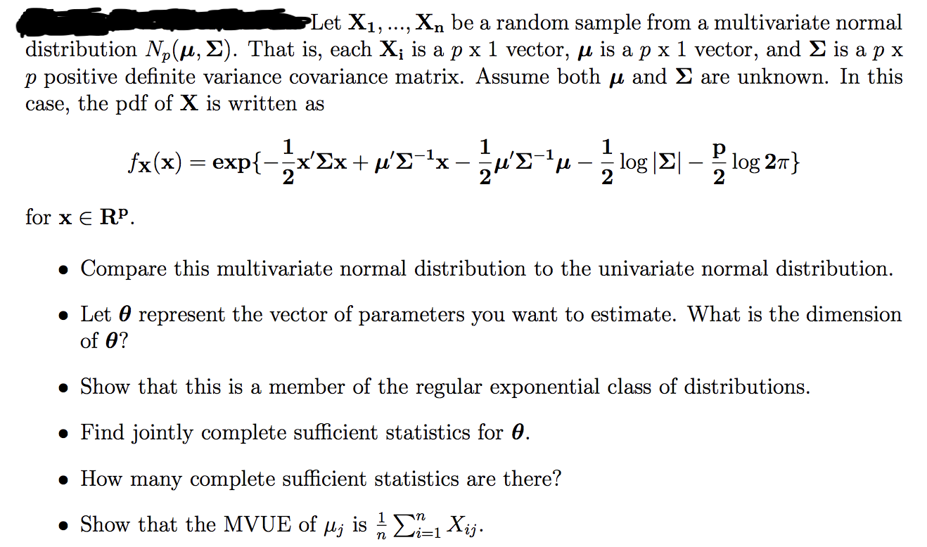 Solved Let X1, ..., Xn be a random sample from a | Chegg.com