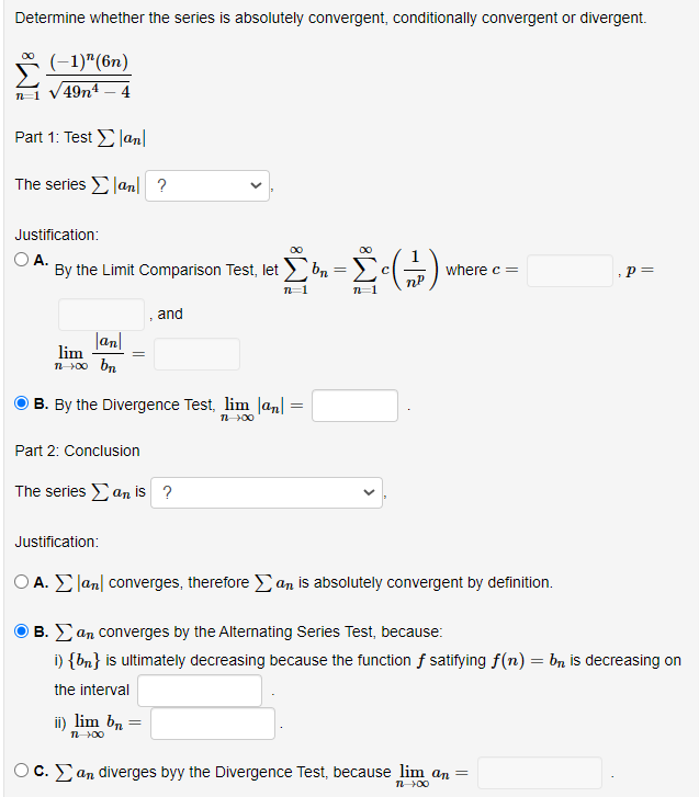 Solved Determine whether the series is absolutely | Chegg.com