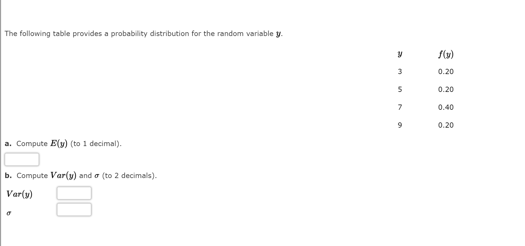 Solved The following table provides a probability | Chegg.com