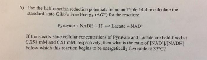 Solved 5) Use the half reaction reduction potentials found | Chegg.com