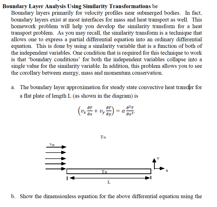 Boundary Layer Analysis Using Similarity | Chegg.com