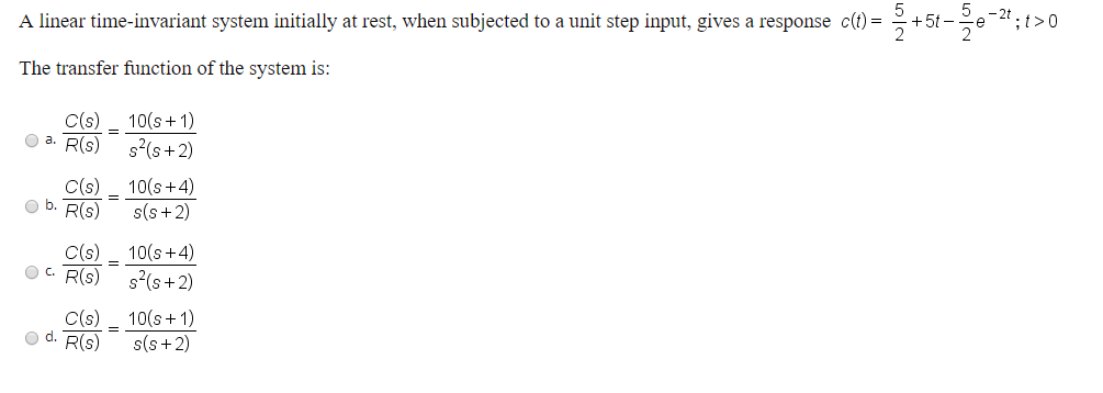 Solved A linear time-invariant system initially at rest, | Chegg.com