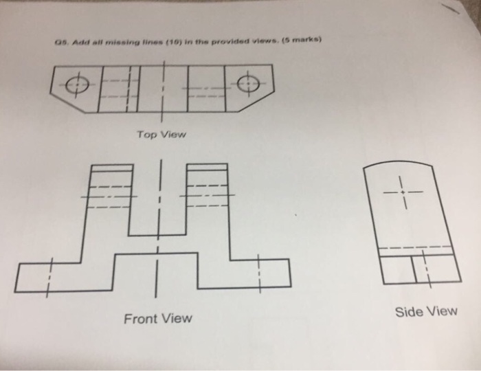 Solved Add all missing lines (10) in the provided views. | Chegg.com