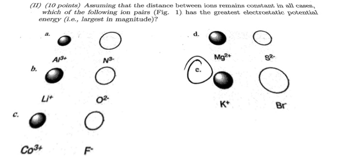 Solved ID (10 points) Assuming that the distance between | Chegg.com