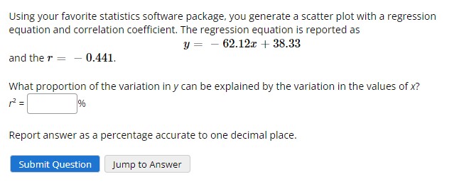 Solved Using your favorite statistics software package, you | Chegg.com