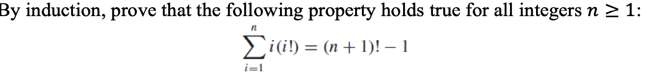 Solved By induction, prove that the following property holds | Chegg.com
