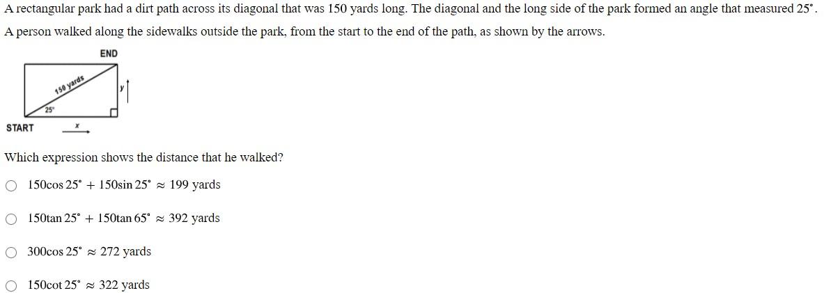Solved A rectangular park had a dirt path across its | Chegg.com
