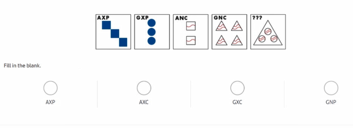 Solved Fill in the blank. AXP AXP GXP AXC ANC GNC AA AA GXC | Chegg.com