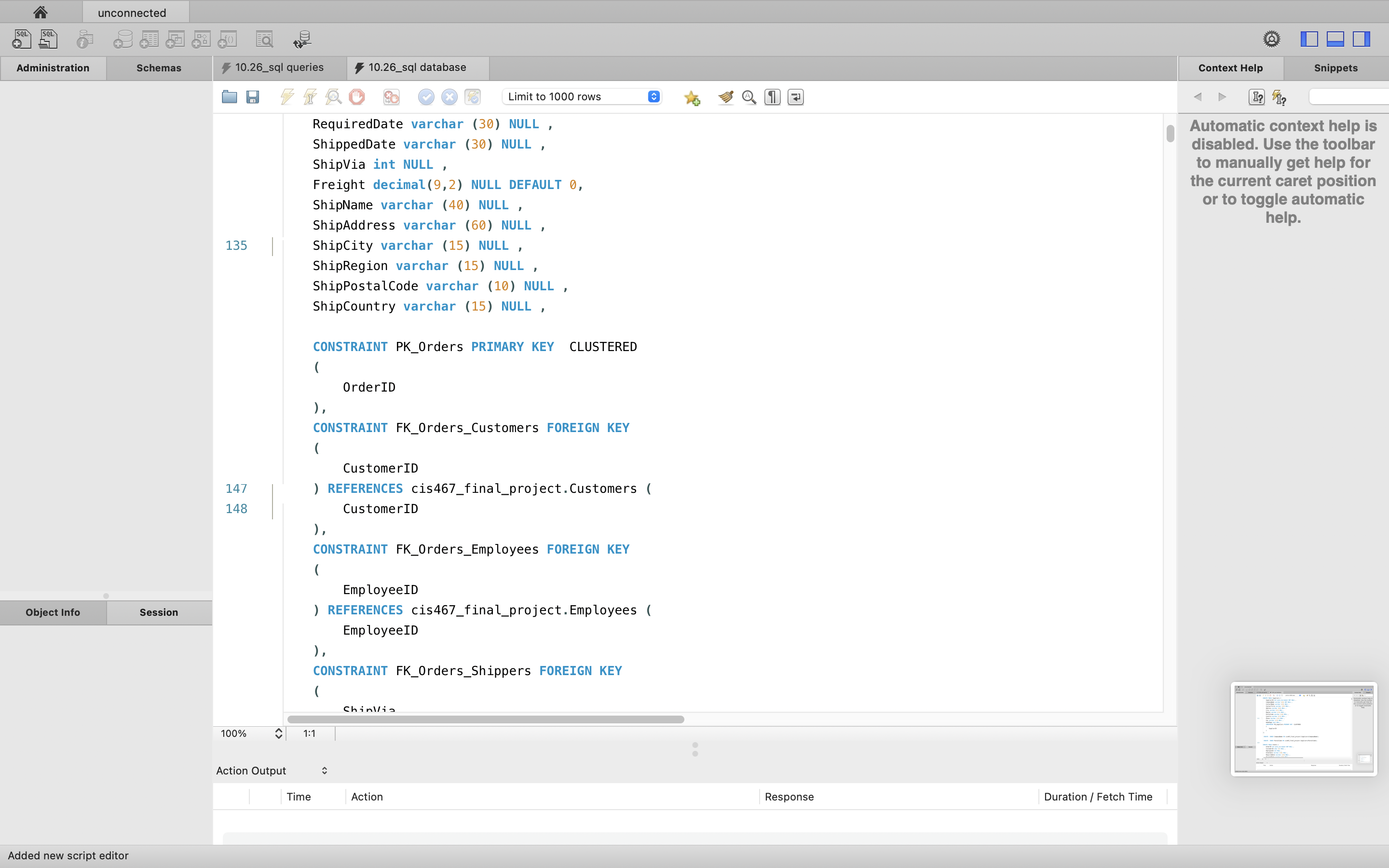 Solved The script file final_project_database_cis467.sql | Chegg.com