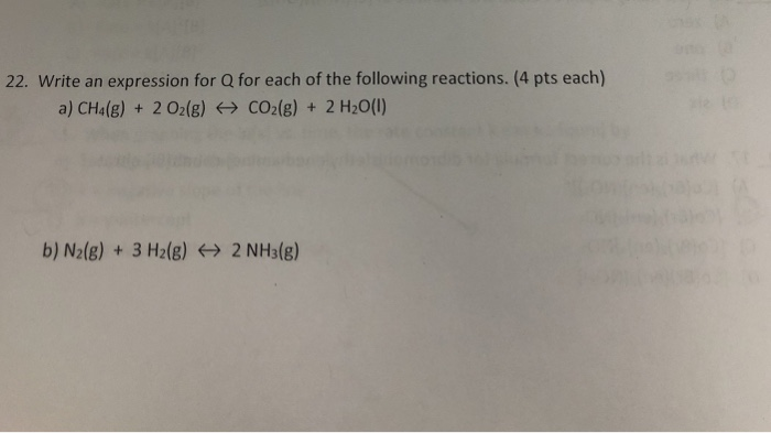 Solved 22. Write an expression for Q for each of the | Chegg.com