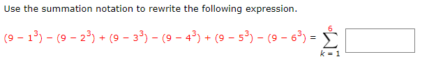 Solved Use the summation notation to rewrite the following | Chegg.com
