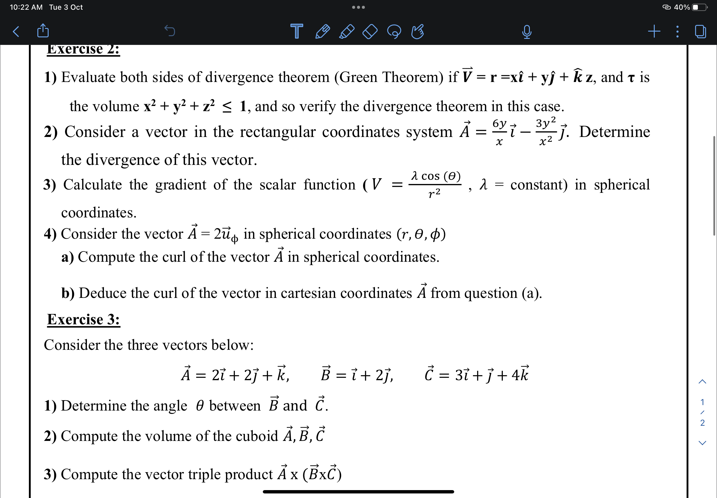 Solved Calculate the gradient of the scalar function ( | Chegg.com