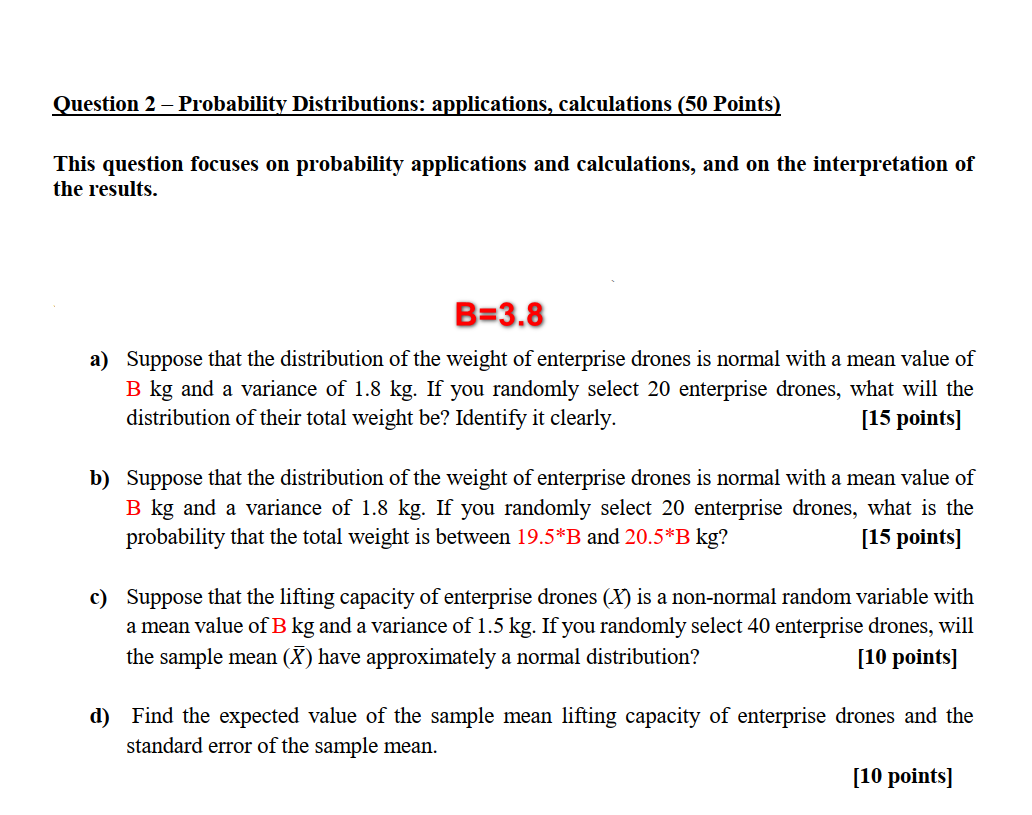 Solved This question focuses on probability applications and | Chegg.com