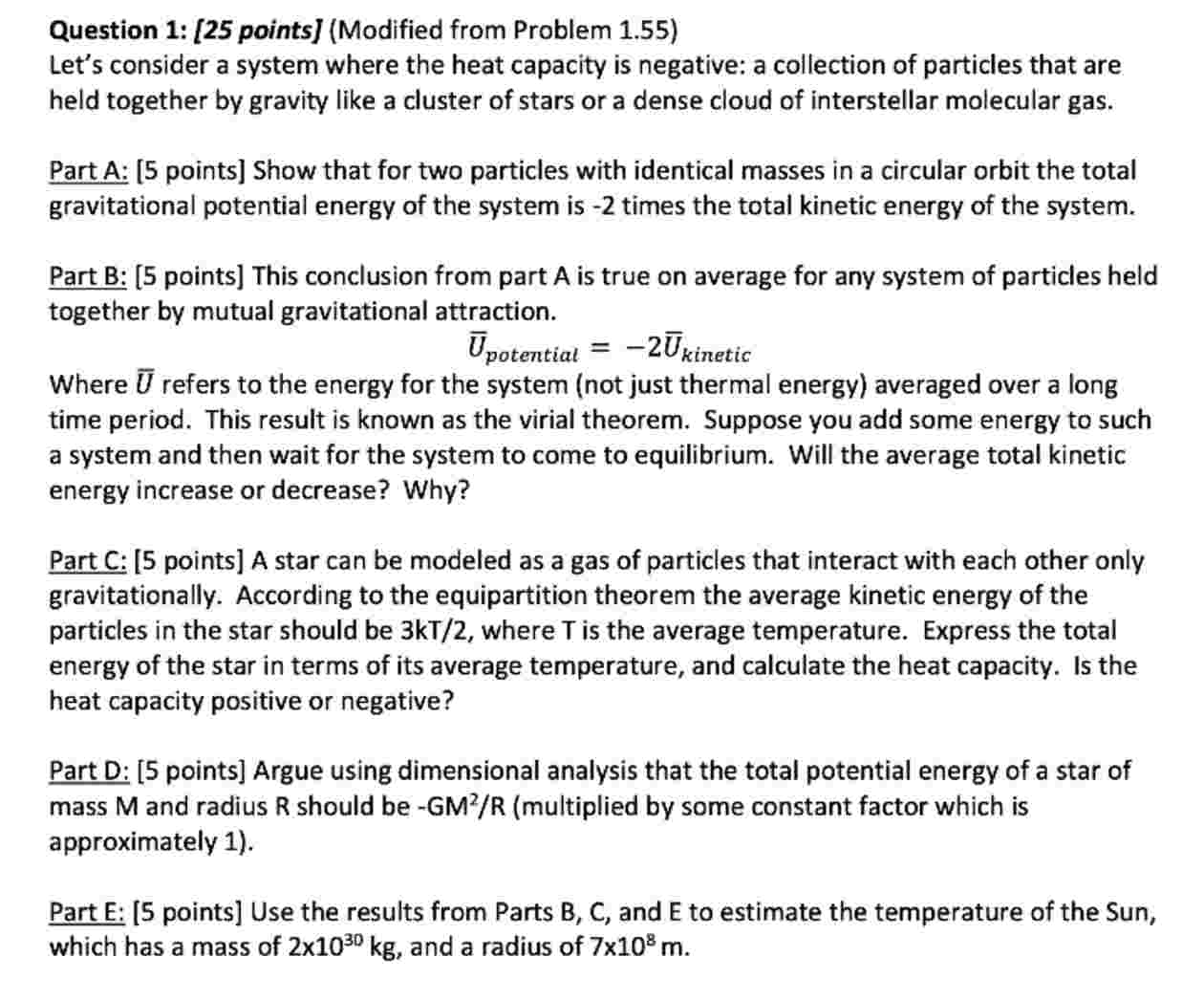 Solved Question 1: [25 ﻿points] (Modified from Problem | Chegg.com