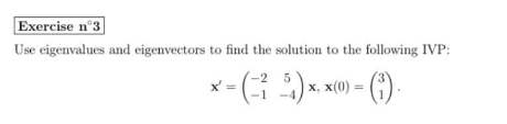Solved Use eigenvalues and eigenvectors to find the solution | Chegg.com