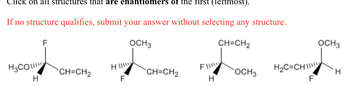 Solved Click on all structures that are enantiomers of the | Chegg.com