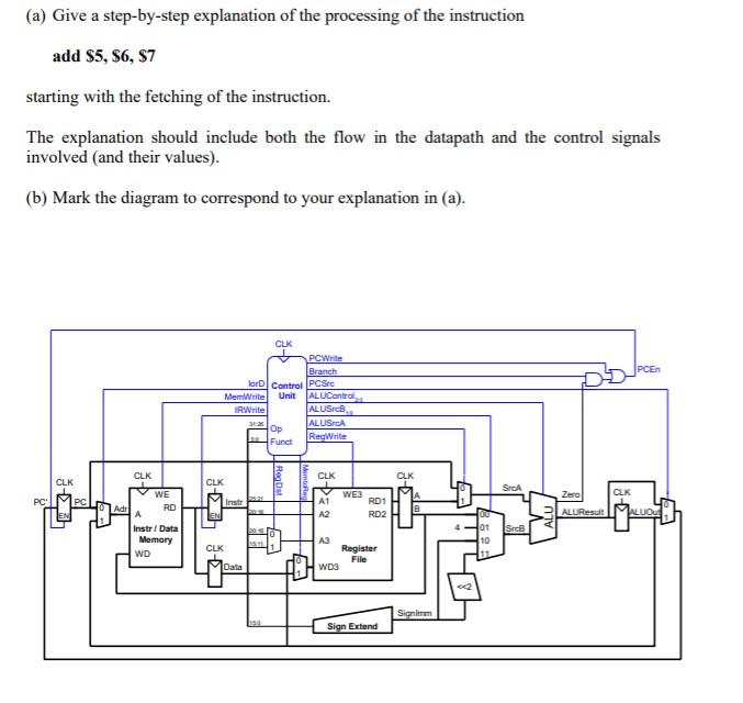 (a) Give a step-by-step explanation of the processing | Chegg.com