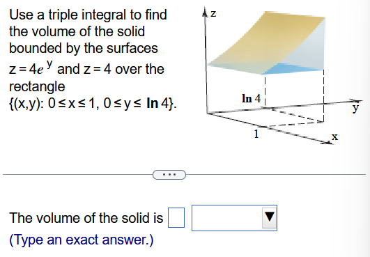 Solved Use a triple integral to find the volume of the solid | Chegg.com