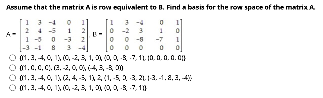 Solved оооно ооноо Find a basis for the column space of the | Chegg.com