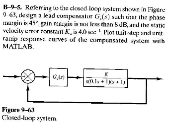 Solved B-9-5. Referring to the closed-loop system shown in | Chegg.com