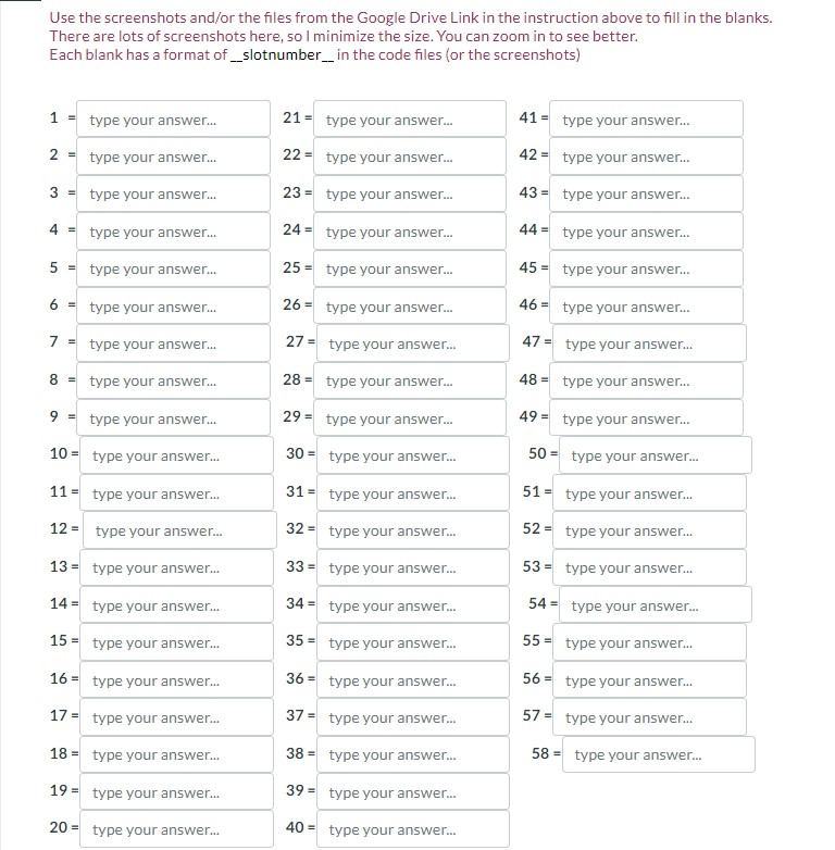 Solved Use the screenshots and/or the files from the Google | Chegg.com