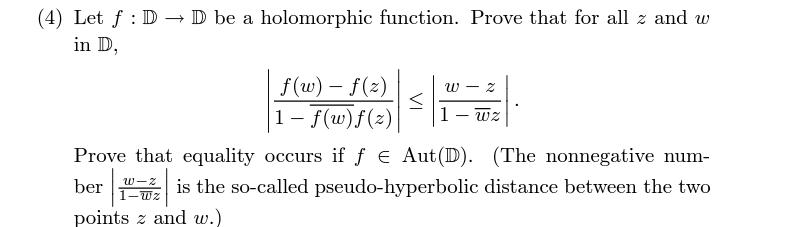 Solved 4 Let F D D Be A Holomorphic Function Prove That Chegg