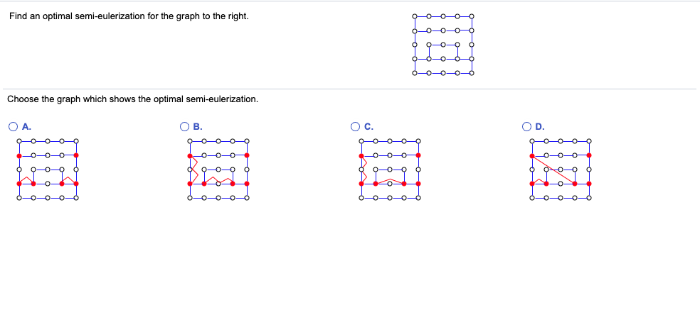 Solved Find An Optimal Semi Eulerization For The Graph To 5228