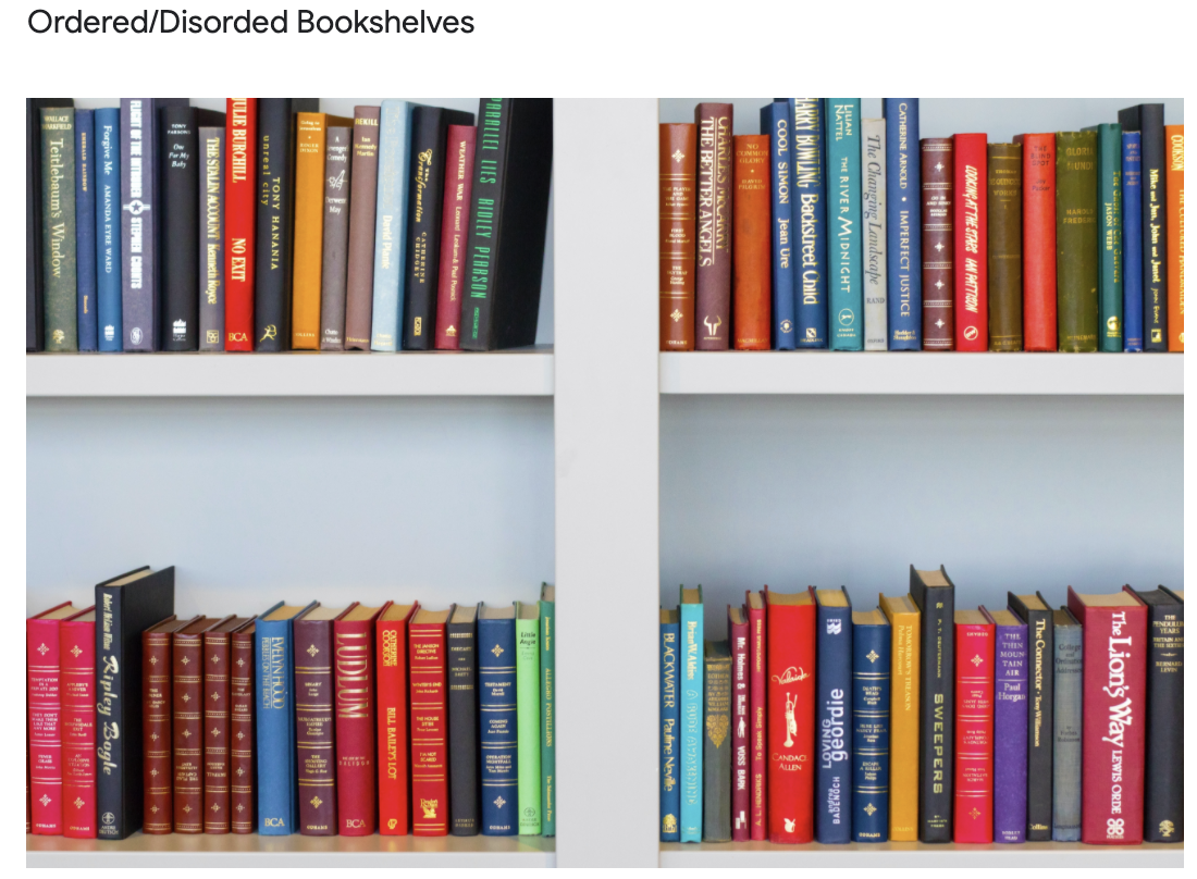 Solved 1) Why is the bottom-left shelf "lower entropy"? | Chegg.com