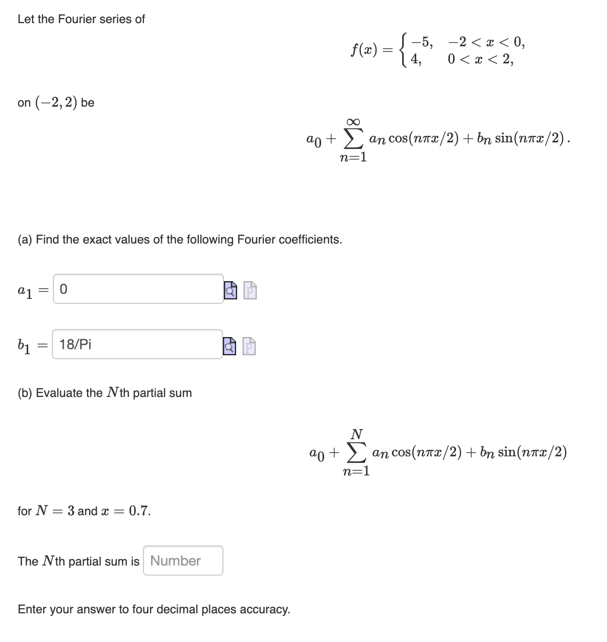Let the Fourier series | Chegg.com