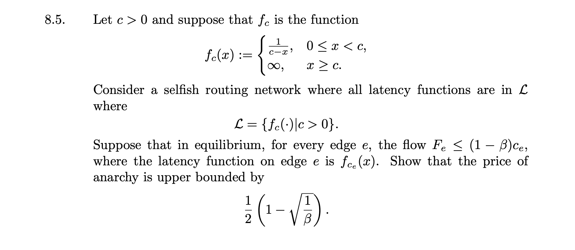 Solved 3.5. Let c>0 and suppose that fc is the function | Chegg.com