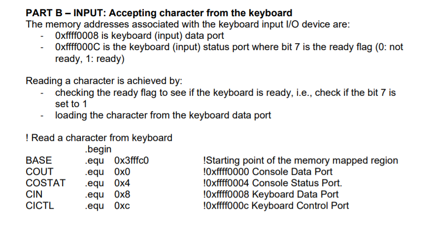Solved Doing 1/0 using ARC Memory Mapped I/O ARC does not | Chegg.com