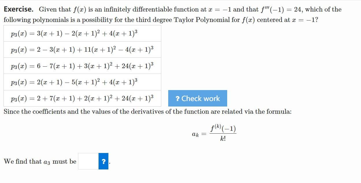 Solved Exercise. Given that f(x) is an infinitely | Chegg.com