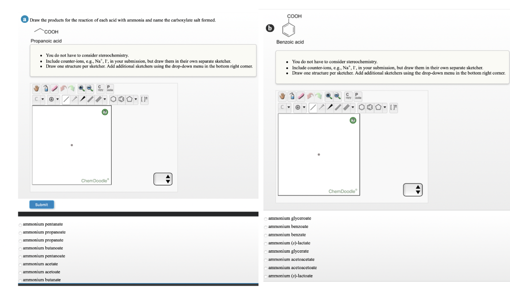 Solved COOH Draw the products for the renction of each acid | Chegg.com