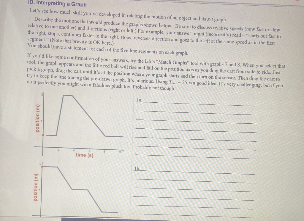 Solved ID. Interpreting a Graph Let's see how much skill | Chegg.com
