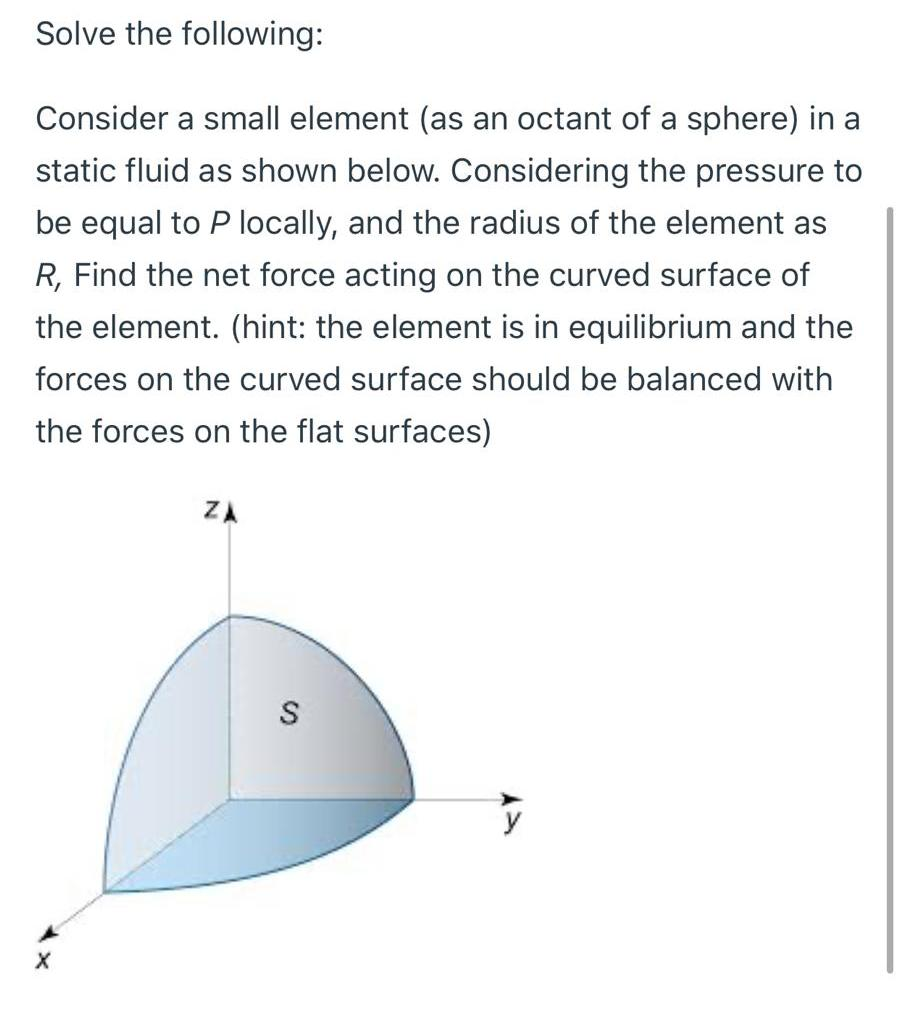 Solved Solve the following: Consider a small element (as an | Chegg.com