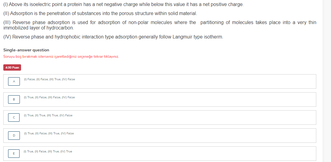 Solved (1) Above its isoelectric point a protein has a net | Chegg.com