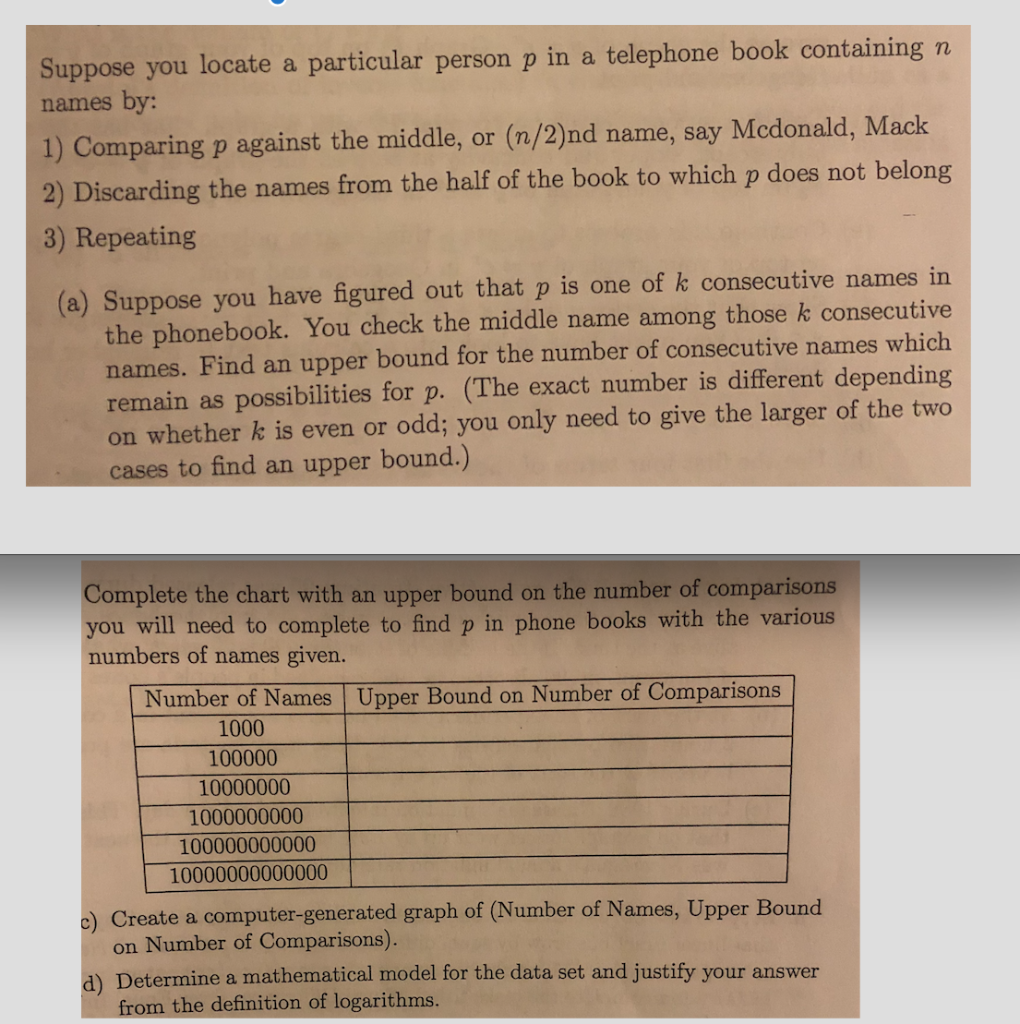 Suppose you locate a particular person p in a | Chegg.com