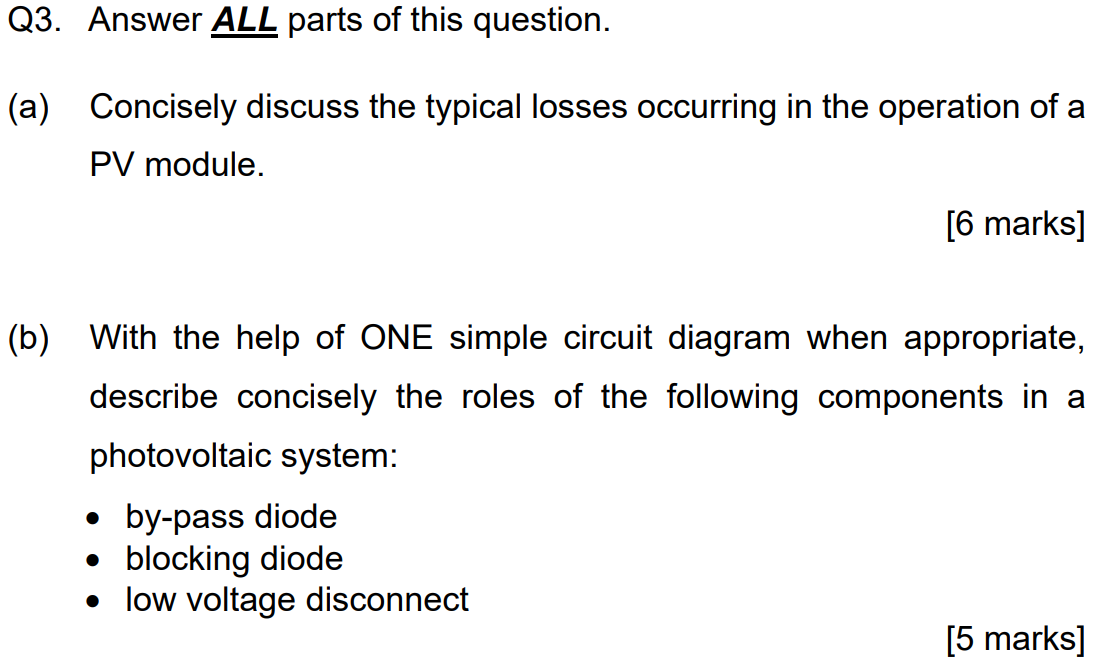 Solved Q3. Answer ALL parts of this question. (a) Concisely | Chegg.com