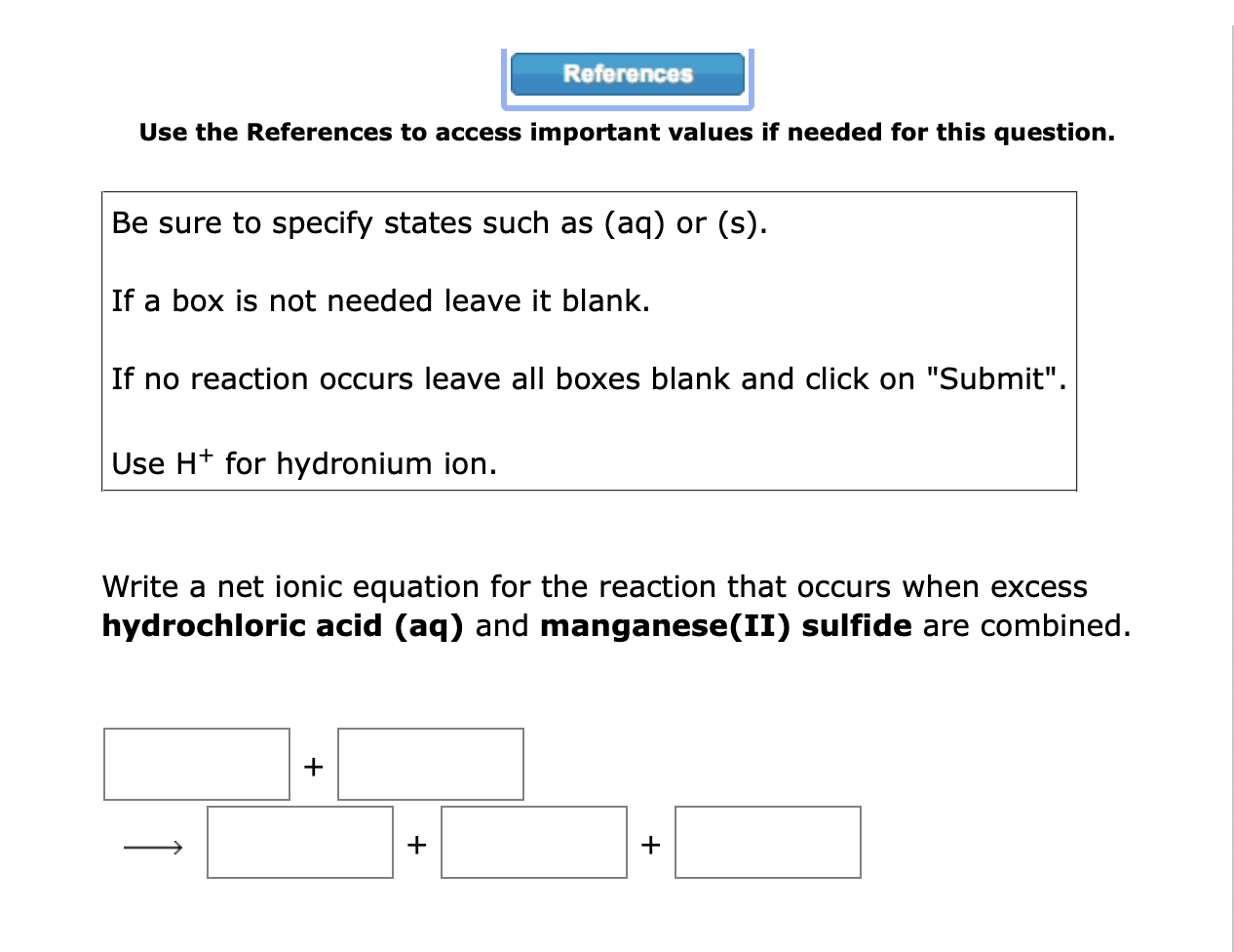 Solved References Use the References to access important | Chegg.com