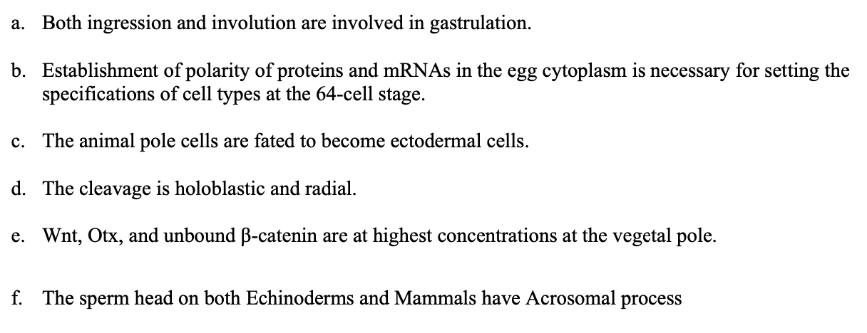 Solved a. Both ingression and involution are involved in | Chegg.com